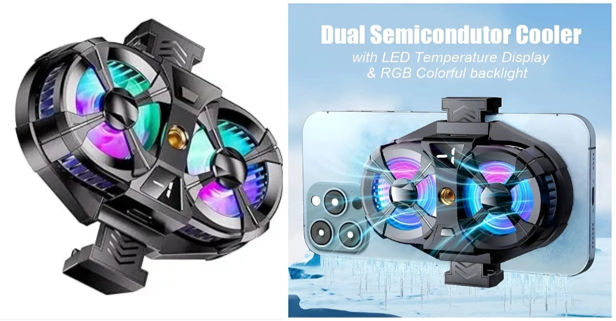 SL-07 Dual Cooling Fan Cell Phone Radiator Mobile Phone Cooler for ...