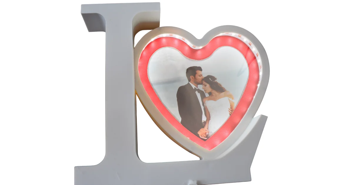 Love magic mirror photo frame