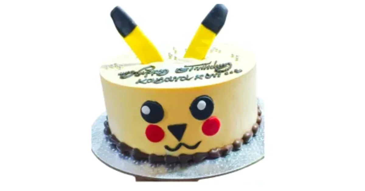 Butter scotch Pikachu cake
