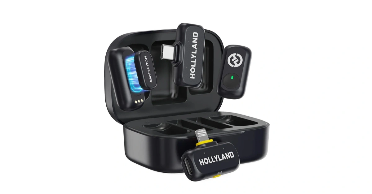 Hollyland LARK A1 Combo 2-Person with USB-C and Lightning Connectors