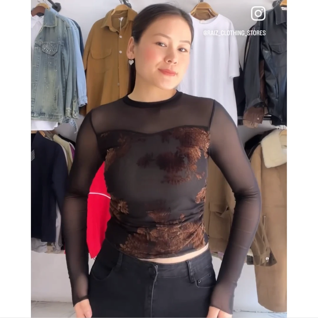 full sleeve net t-shirt