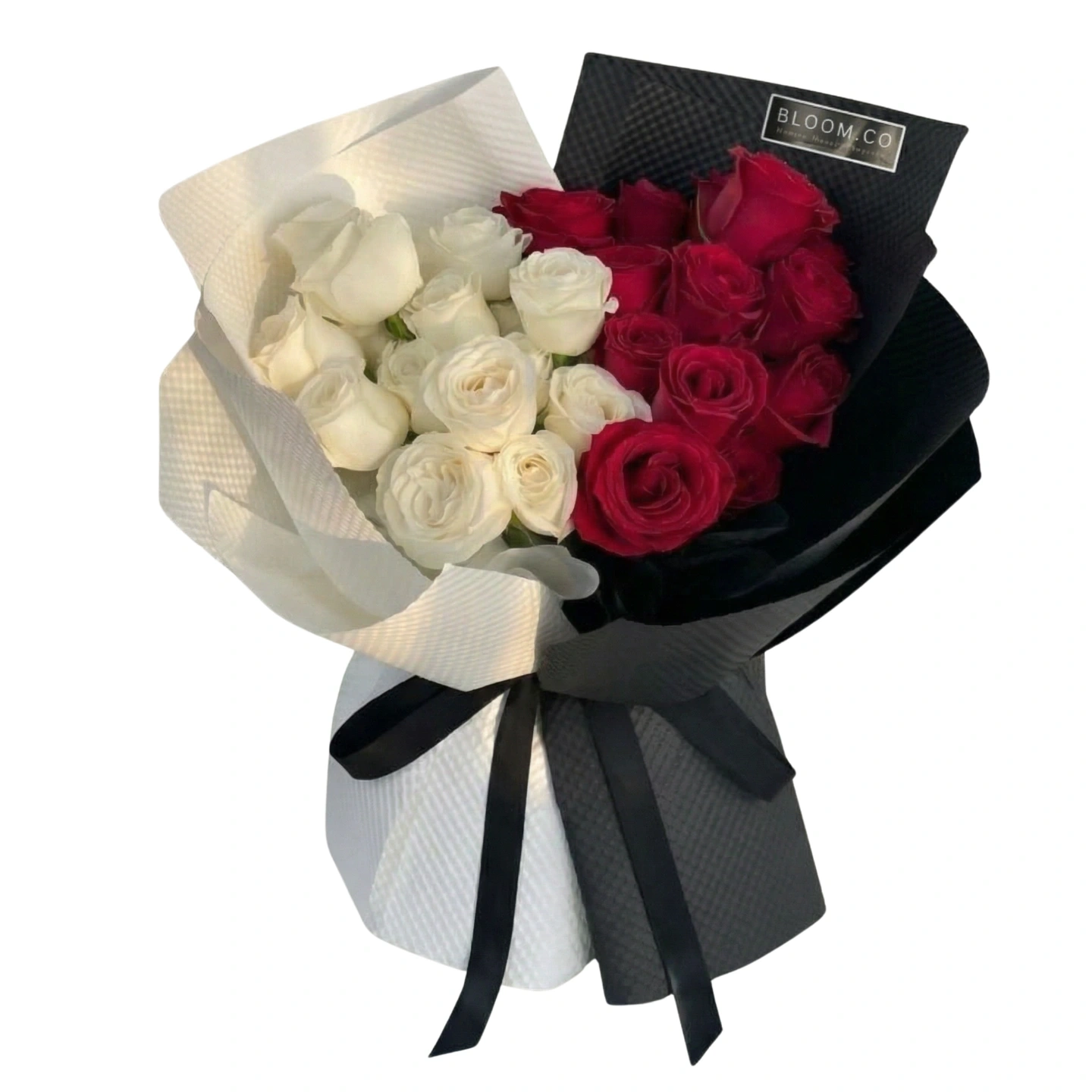 Red and White Rose Bouquet