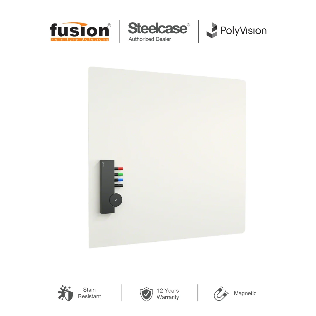 Serif Whiteboard by Polyvision | Magnetic Whiteboard | Wall Mounted Whiteboard