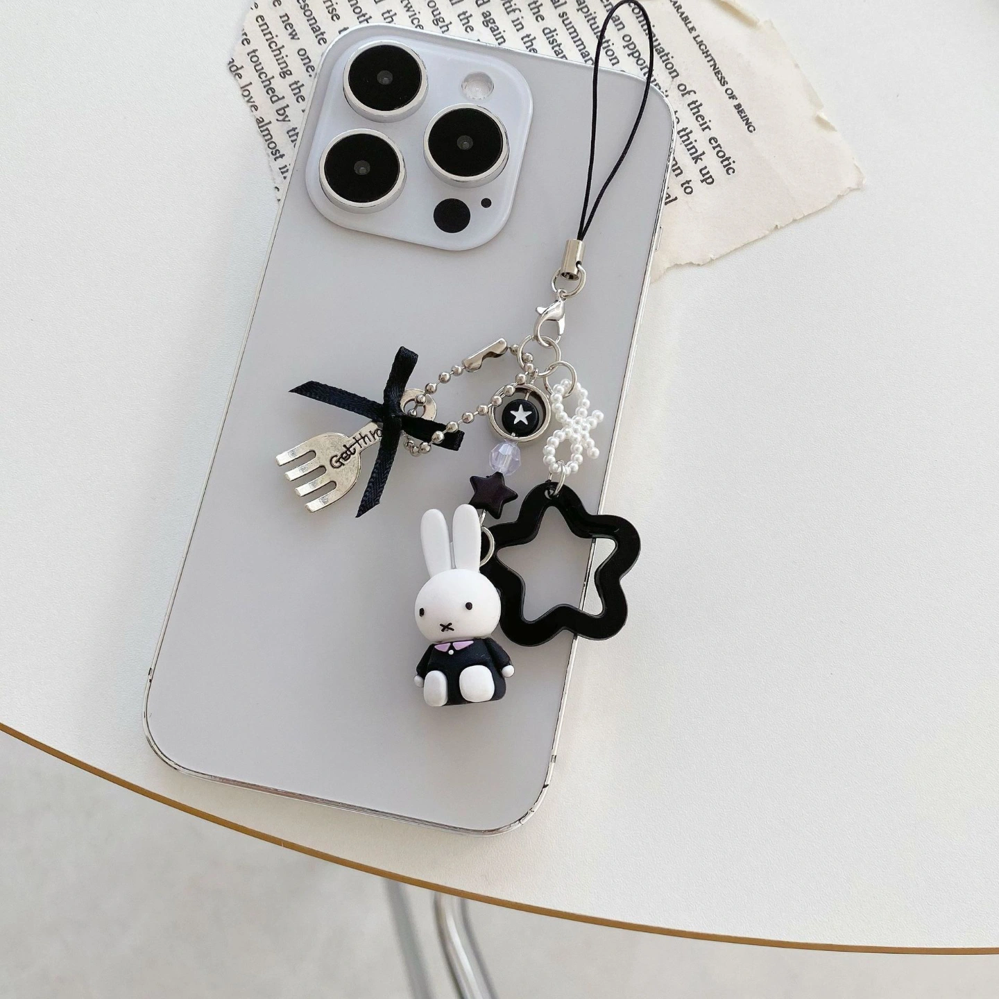 Y2k Retro Miffy Spoon and Fork Keychain Bagcharm Phonecharm