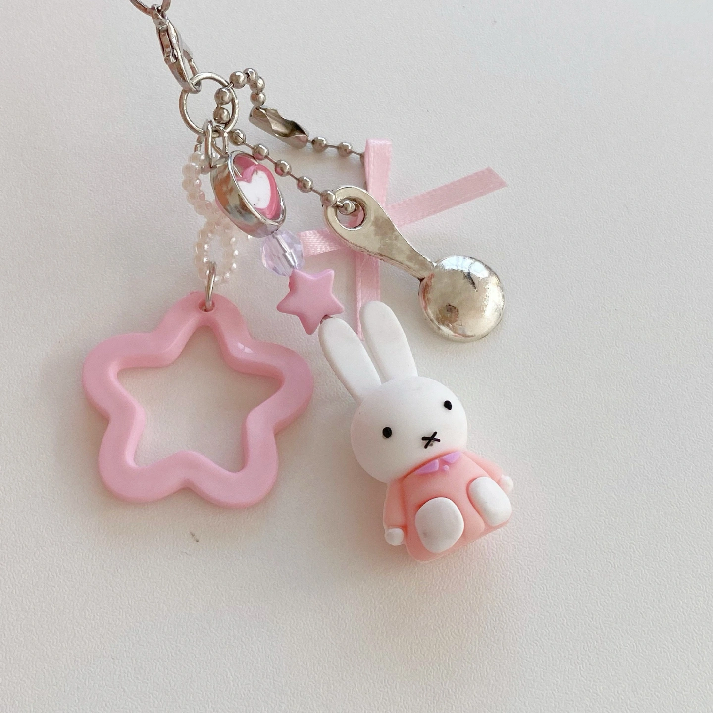 Y2k Retro Miffy Spoon and Fork Keychain Bagcharm Phonecharm
