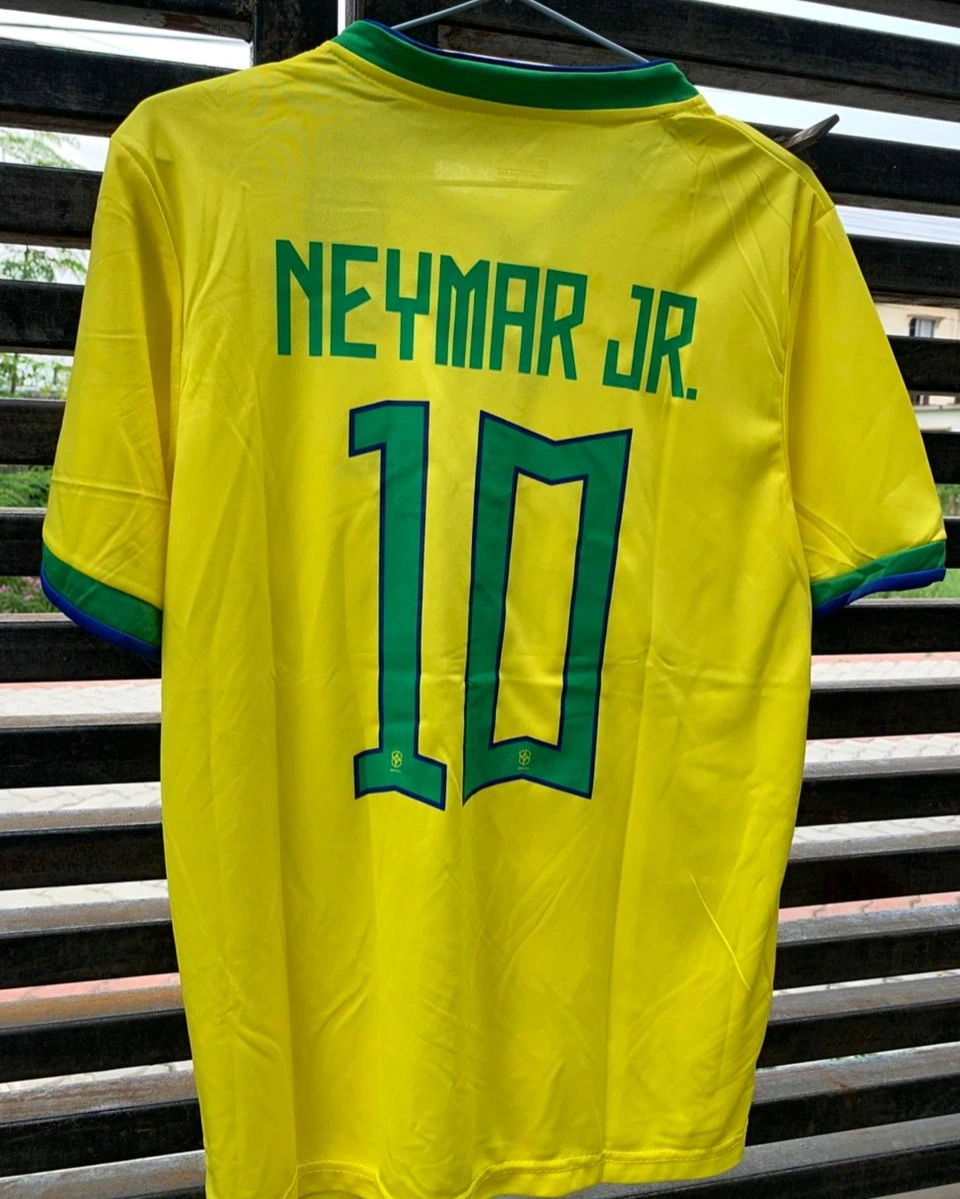 Brazil Neymar Jr. #10 Home Football Jersey 2026 – Adult Fan Edition ...